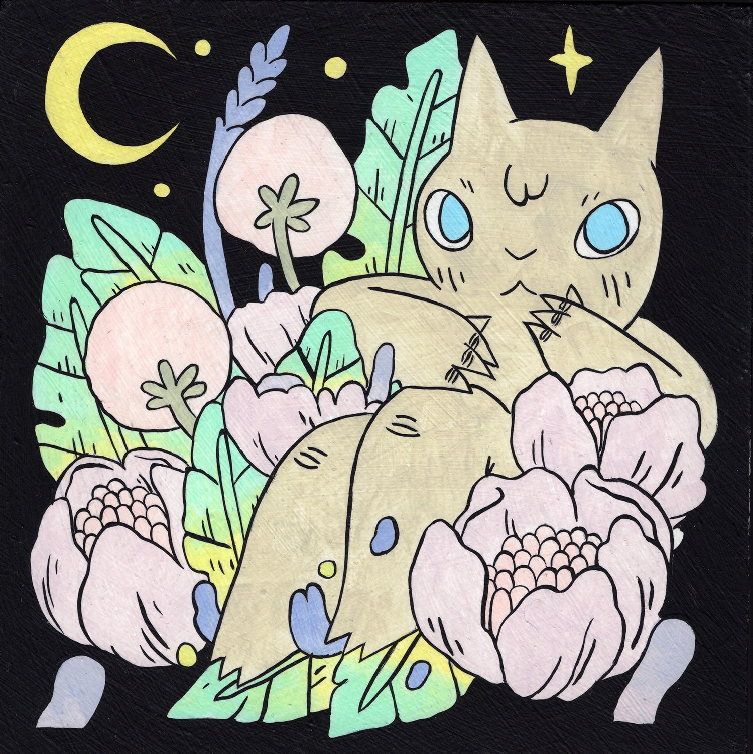 Deth P. Sun - Cat in Flowers – Nucleus Portland