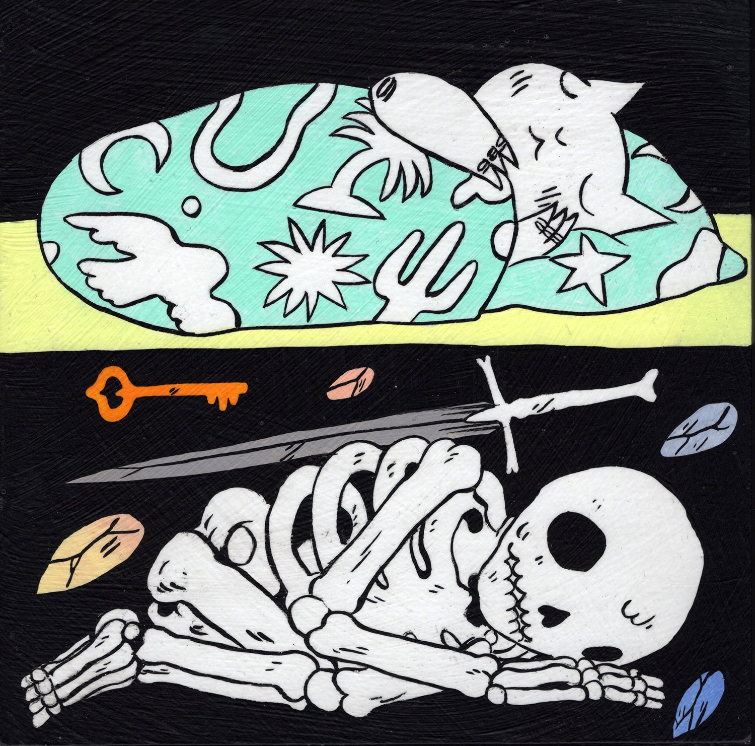 Deth P. Sun - Cat Sleeping / Skeleton in Ground – Nucleus Portland